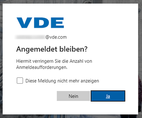 VDE login and password - VDE support