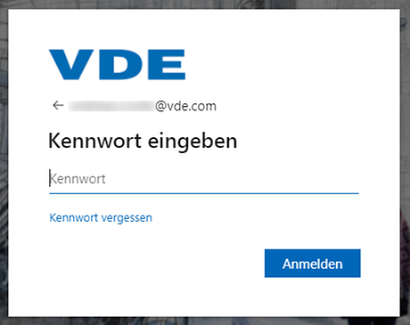 VDE login and password - VDE support