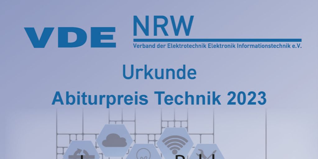 VDE NRW Abiturpreis Technik