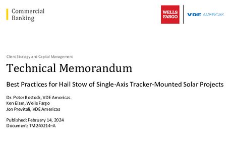 Best practices for hail stow of single-axis tracker-mounted solar projects