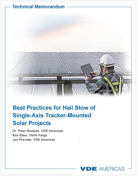 Best practices for hail stow of single-axis tracker-mounted solar projects